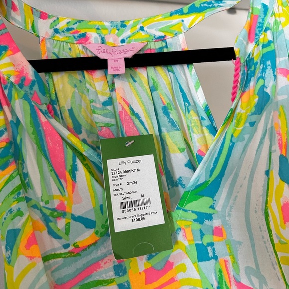 Lilly Pulitzer | Tops | Nwt Lilly Pulitzer Roxi Top In Multi Sea Salt ...